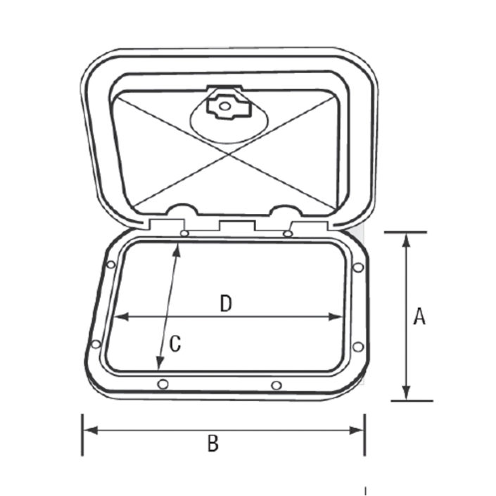 TOP LINE STORAGE HATCHES (353x606mm) - GTM MARINE