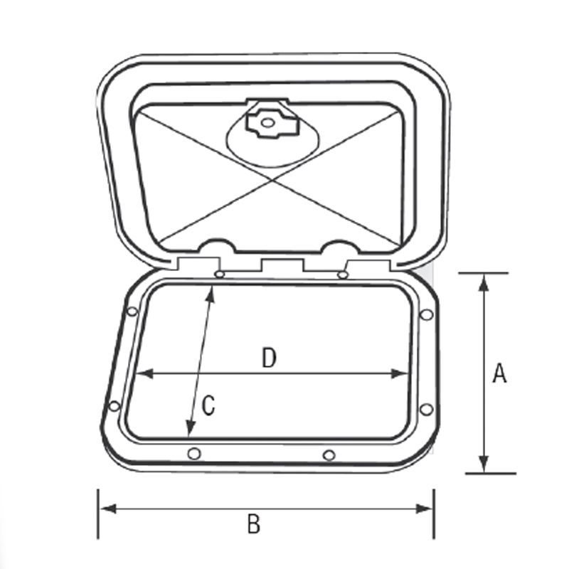 INSPECTION HATCHES WITH REMOVABLE COVER (306x356mm) - GTM MARINE